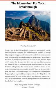 Do you need “Momentum for your breakthrough?” – Berean Research